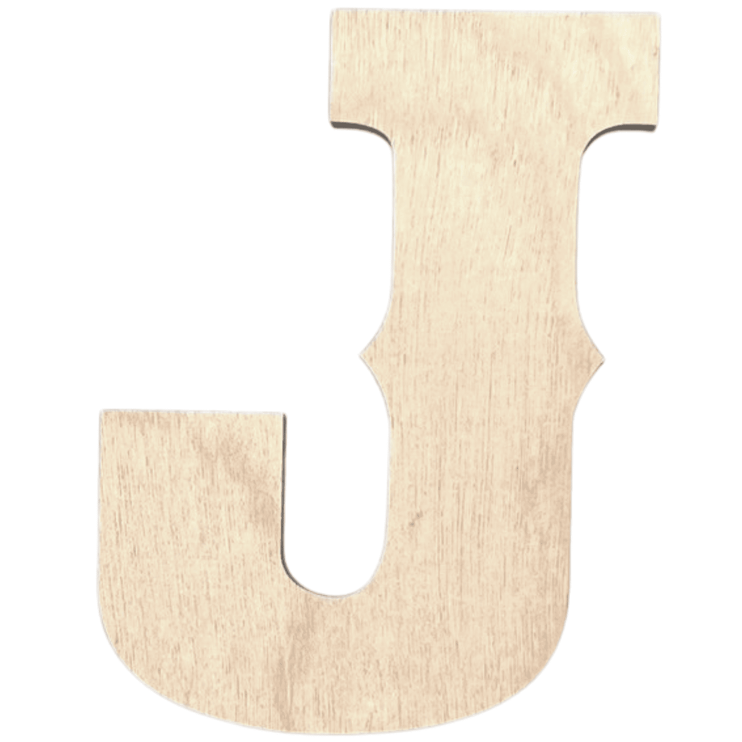 Krafty Supply 3" Tall Western Block - Birch Letter J | 1/4" Thick Birch ...