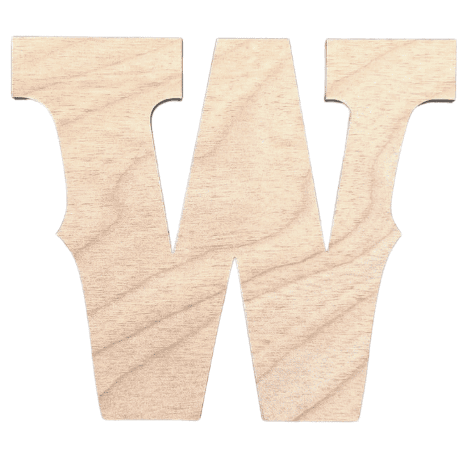 Krafty Supply 3" Tall Western Block - Birch Letter W | 1/4" Thick Birch ...