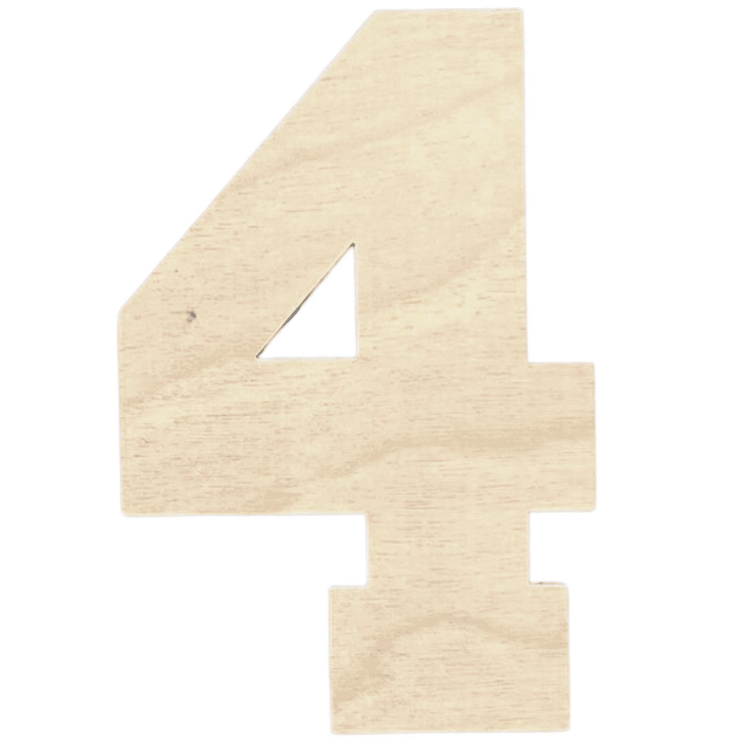 Krafty Supply - 4" Tall Birch Number 4 | 1/4" Birch Plywood ...