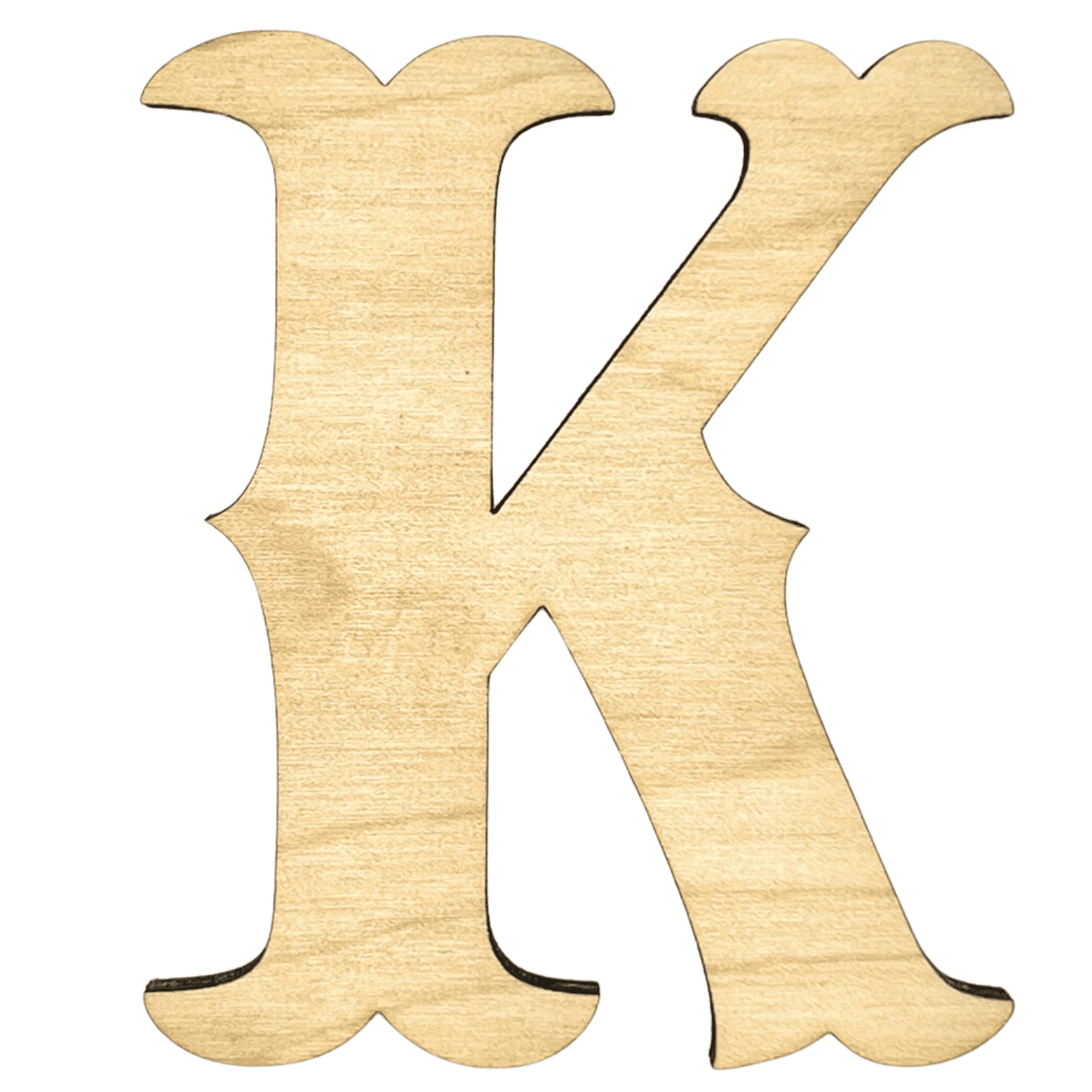 Krafty Supply 4" Tall Birch Plywood Letter K |1/4" Thick | Western ...