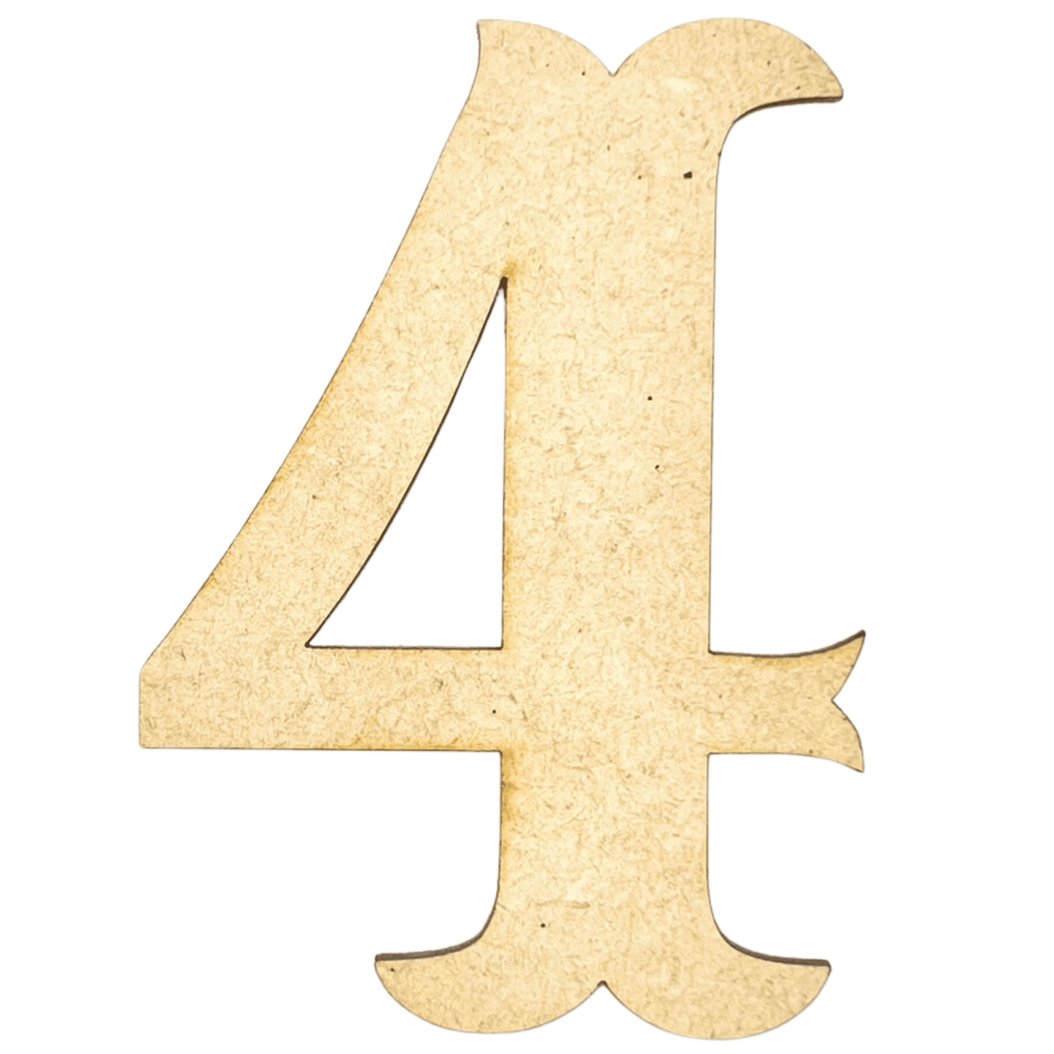 Krafty Supply 4" Tall MDF Letter 4 |1/4" Thick | Western Railroad ...