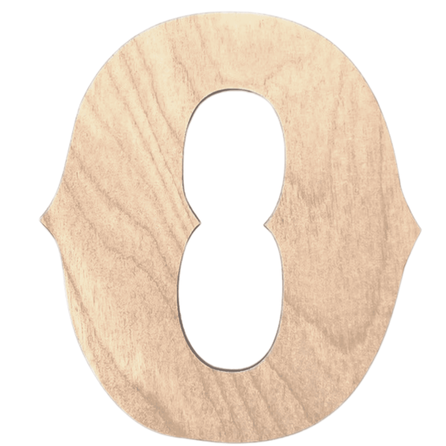 Krafty Supply 4" Tall Western Block - Birch Letter O | 1/4" Thick Birch ...