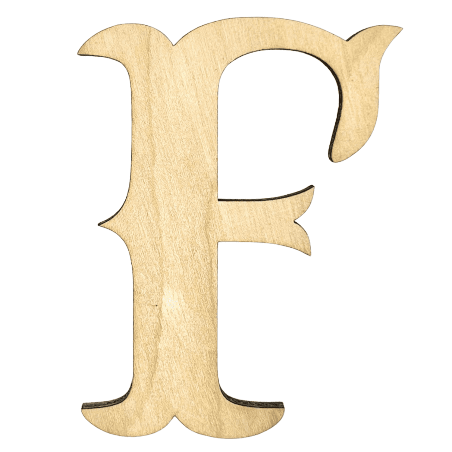 Krafty Supply 5" Tall Birch Plywood Letter F |1/4" Thick | Western ...