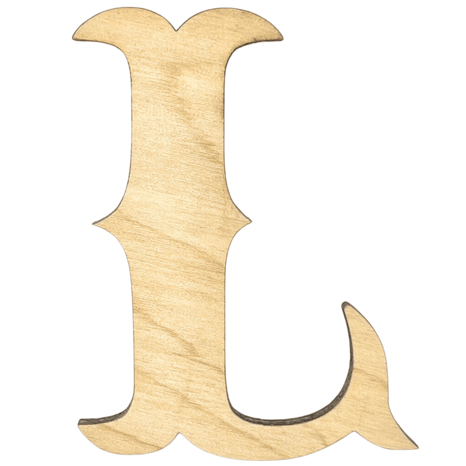 Krafty Supply 5" Tall Birch Plywood Letter L |1/4" Thick | Western ...