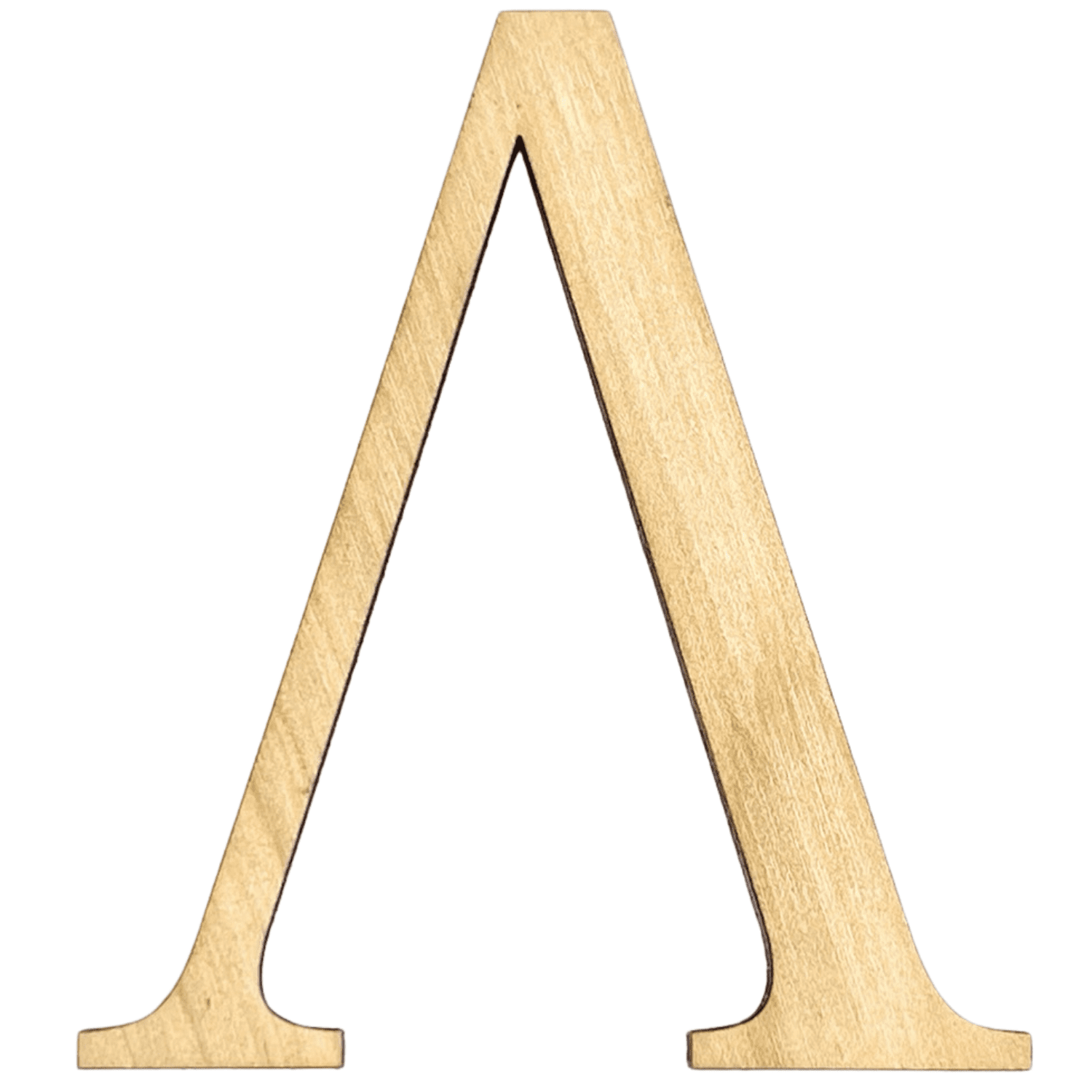 Krafty Supply 5" Tall Greek Wood Letter LAMBDA | 1/4" Thick Birch ...
