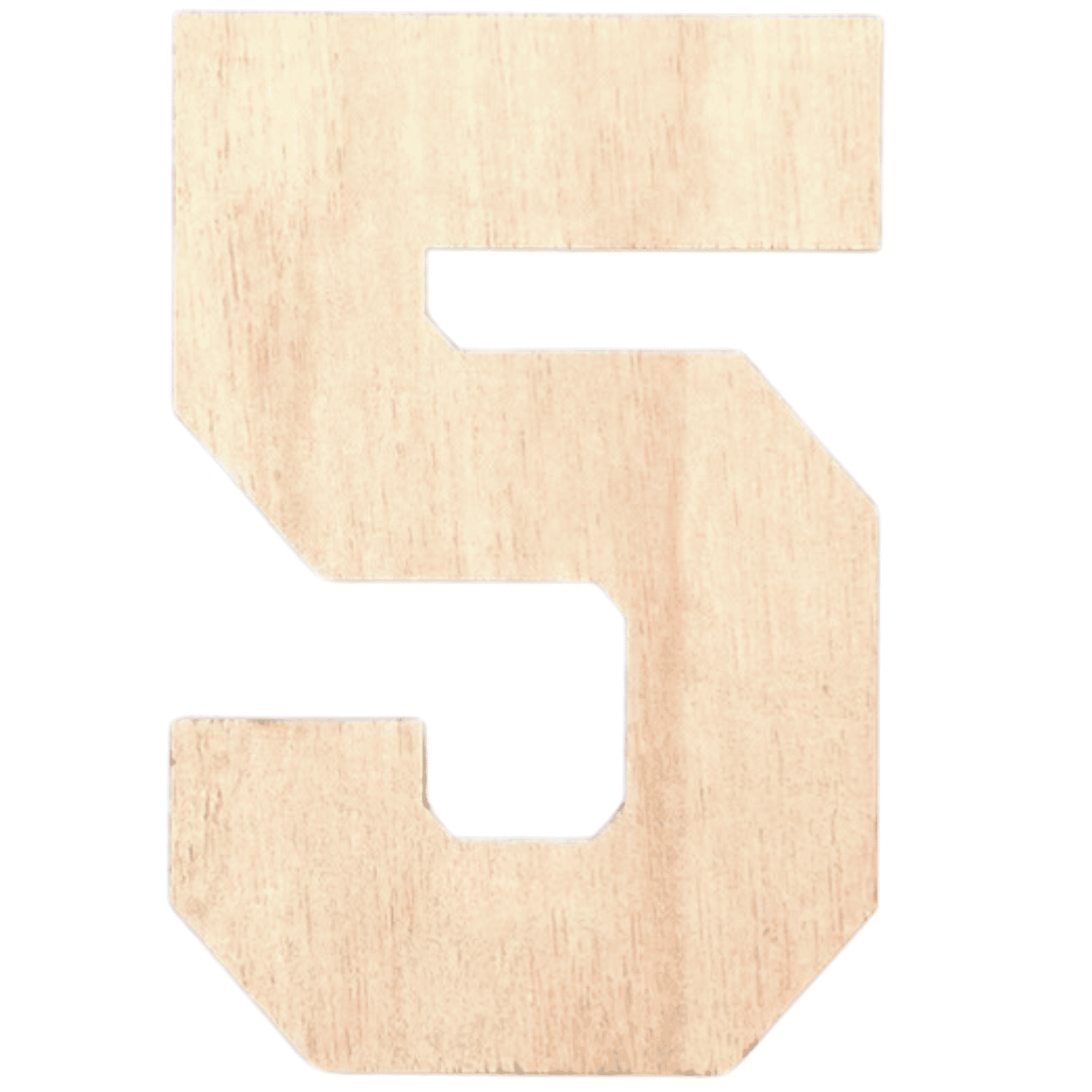 Krafty Supply - 6" Tall Birch Number 5 | 1/4" Birch Plywood ...