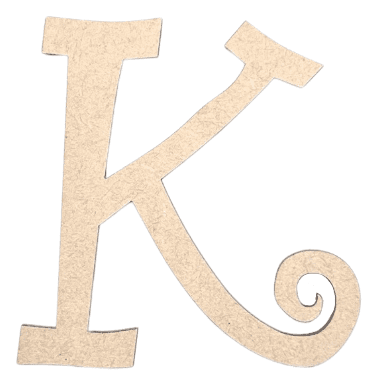 Krafty Supply - 6" Tall MDF Letter K | 1/8" MDF |Curlz|Wooden Letter ...