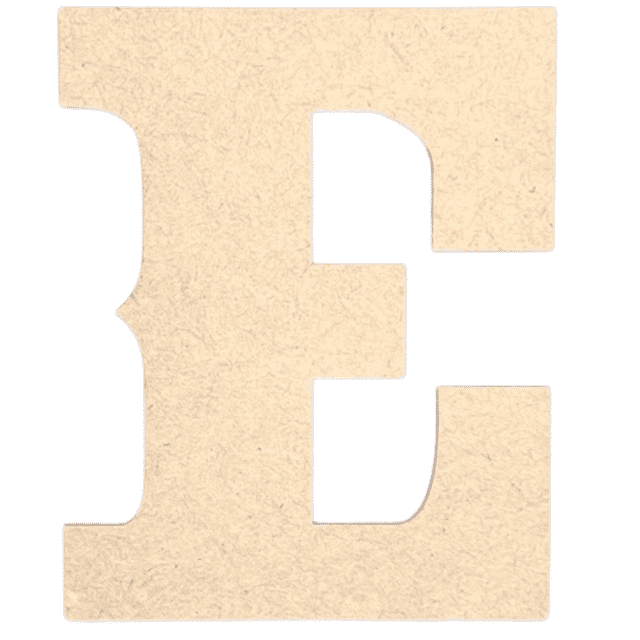 Krafty Supply 6" Tall Western Block - MDF Letter E | 1/8" Thick ...