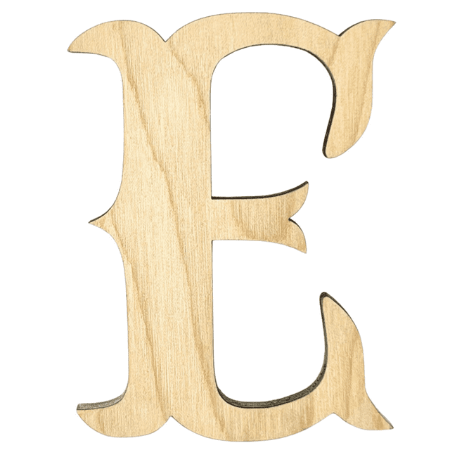 Krafty Supply 8" Tall Birch Plywood Letter E |1/4" Thick | Western ...