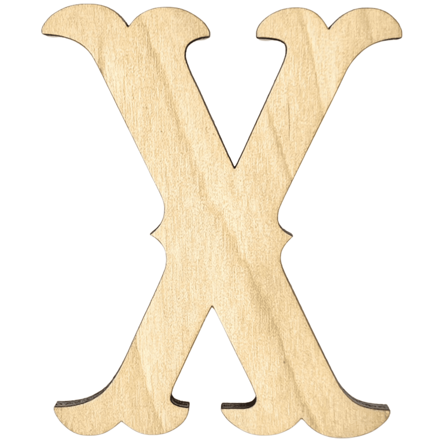 Krafty Supply 8" Tall Birch Plywood Letter X |1/4" Thick | Western ...