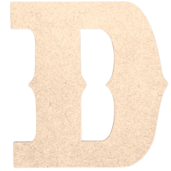 Krafty Supply 8" Tall Western Block - MDF Letter D | 1/4" Thick ...