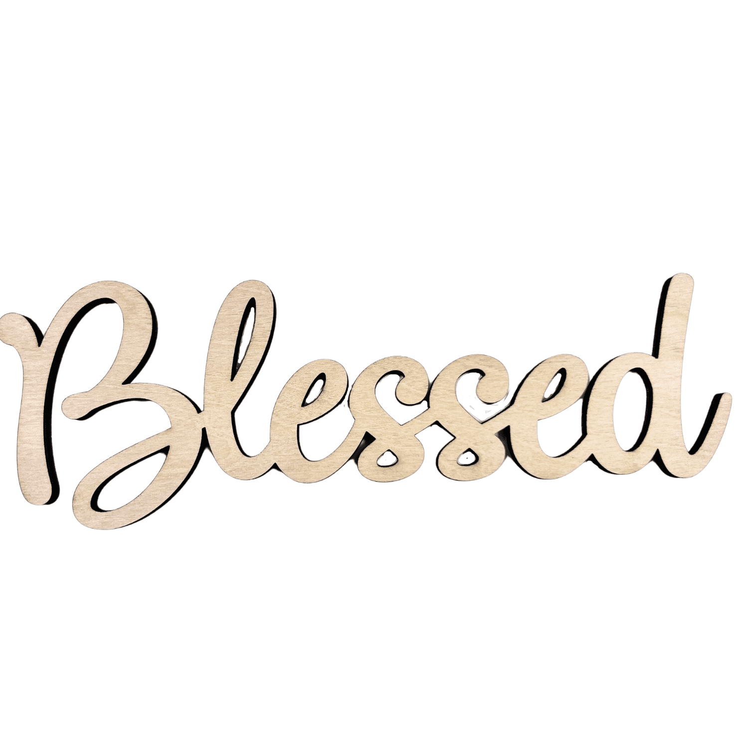 Krafty Supply Connected Word Blessed| 1/4" Birch Wood| Wood Crafts ...