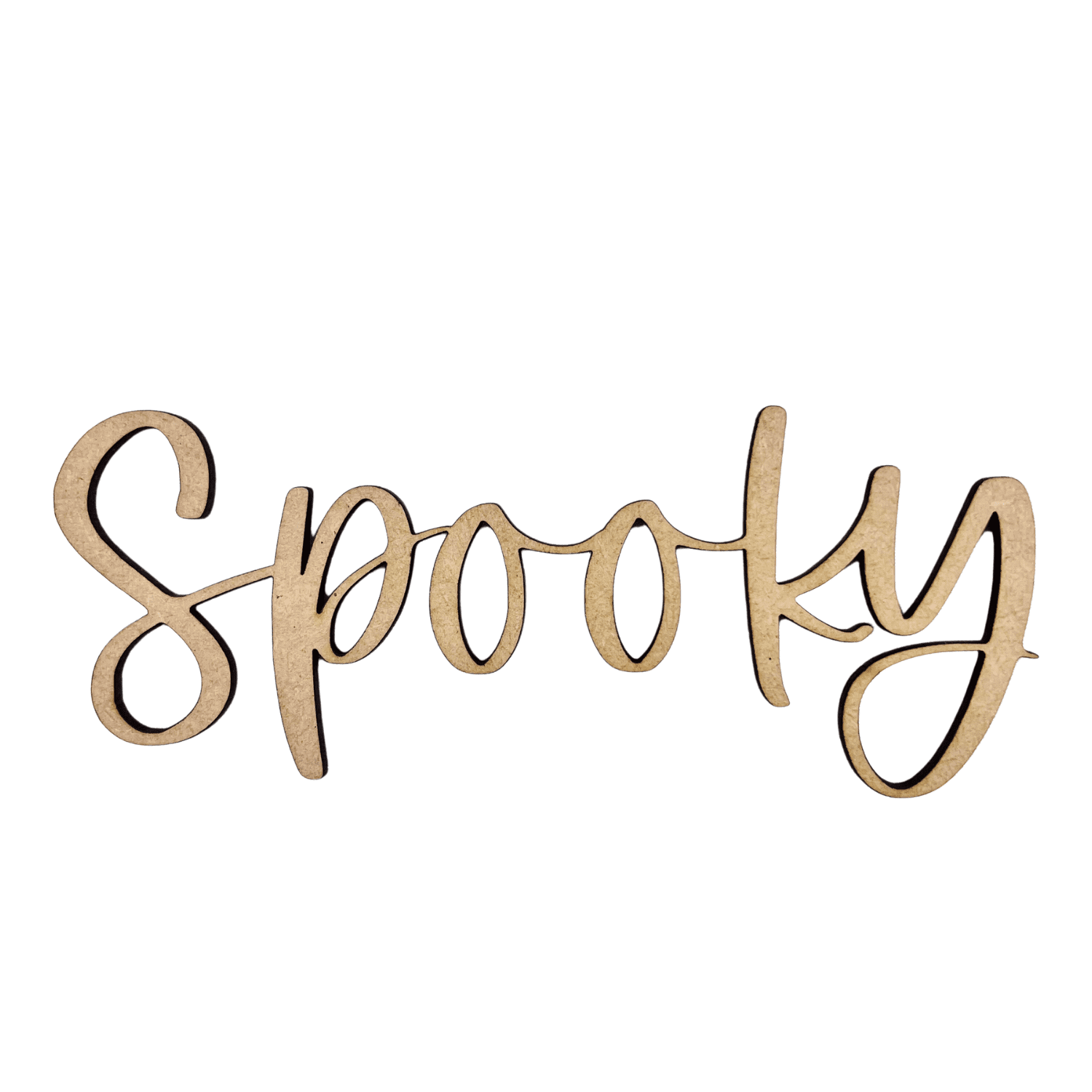Krafty Supply Connected Word Spooky, 1/4" Thick MDF, Halloween Crafts ...