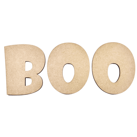 Krafty Supply Fat Letter Word BOO, Halloween Words, 1/8" MDF, Halloween ...