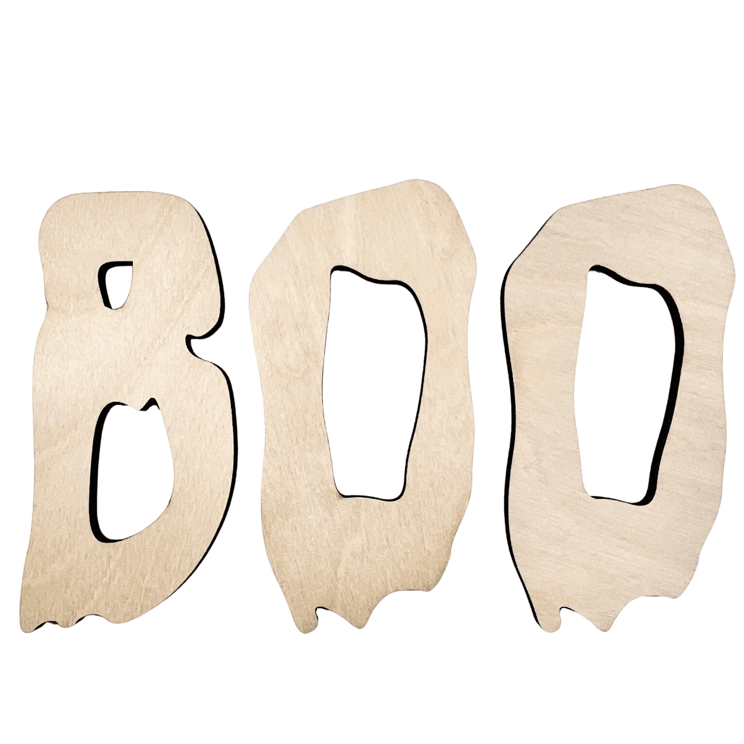 Krafty Supply Halloween Crafts Letters Boo| 1/4" Birch Wood| Wood ...