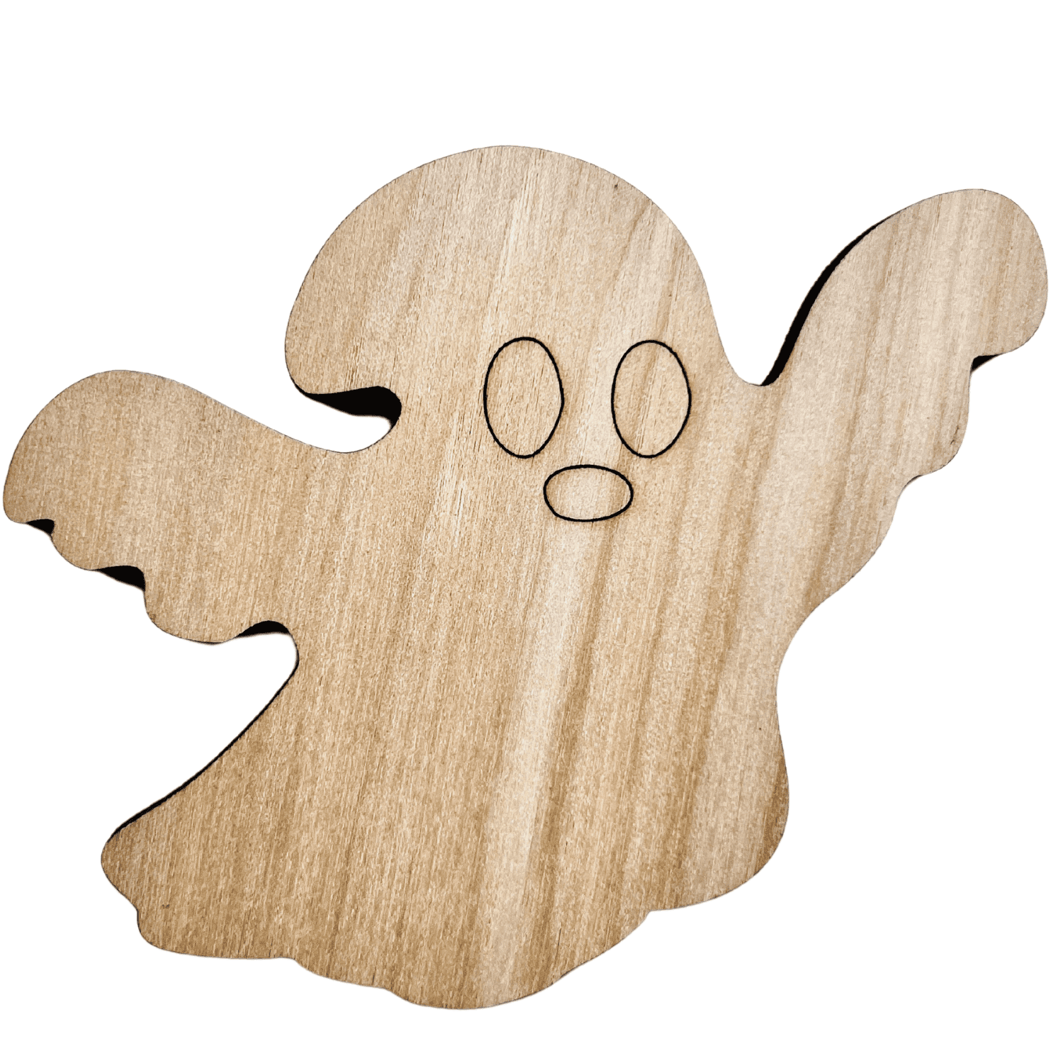 Krafty Supply Spooky Ghost with Score Lines. Wood Cut out 1/4"Birch 6 ...