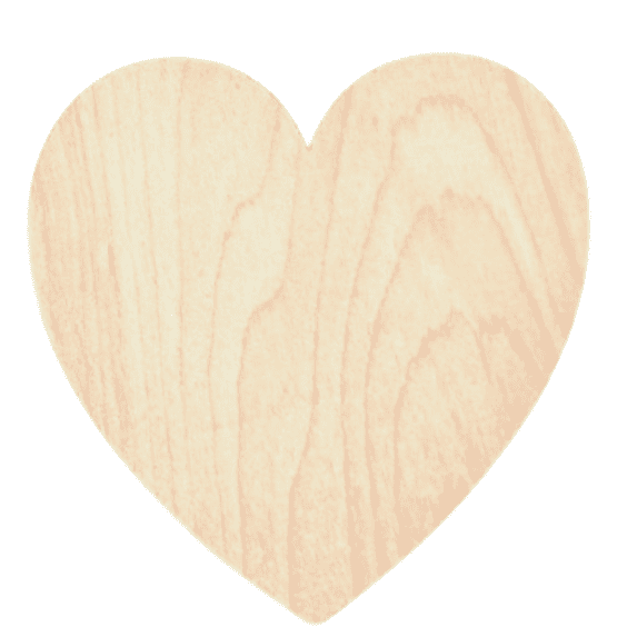 Krafty Supply Wood Heart, 1/4" Thick Birch Wood, 10 inches - Walmart.com
