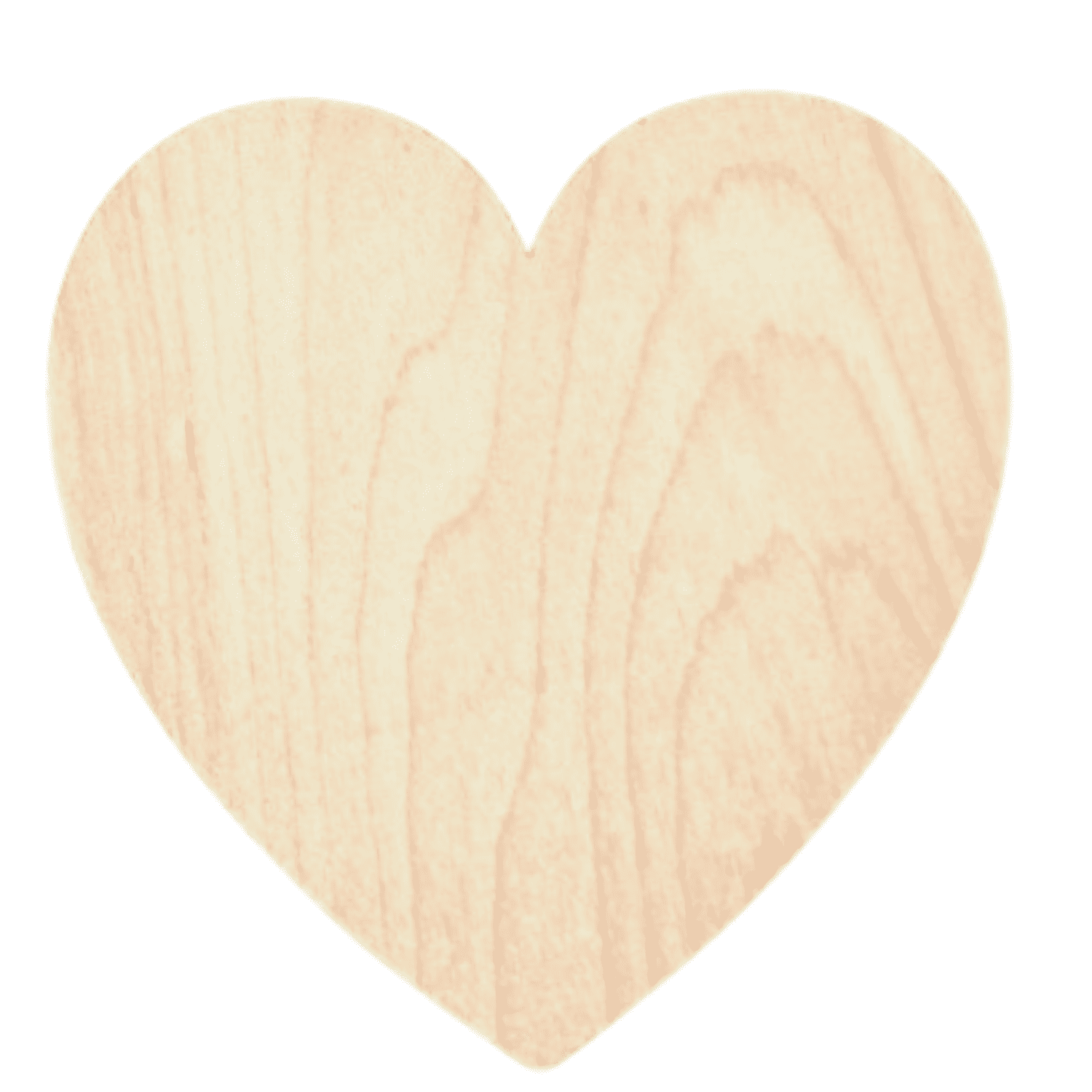 Krafty Supply Wood Heart, 1/4" Thick Birch Wood, 5 inches - Walmart.com