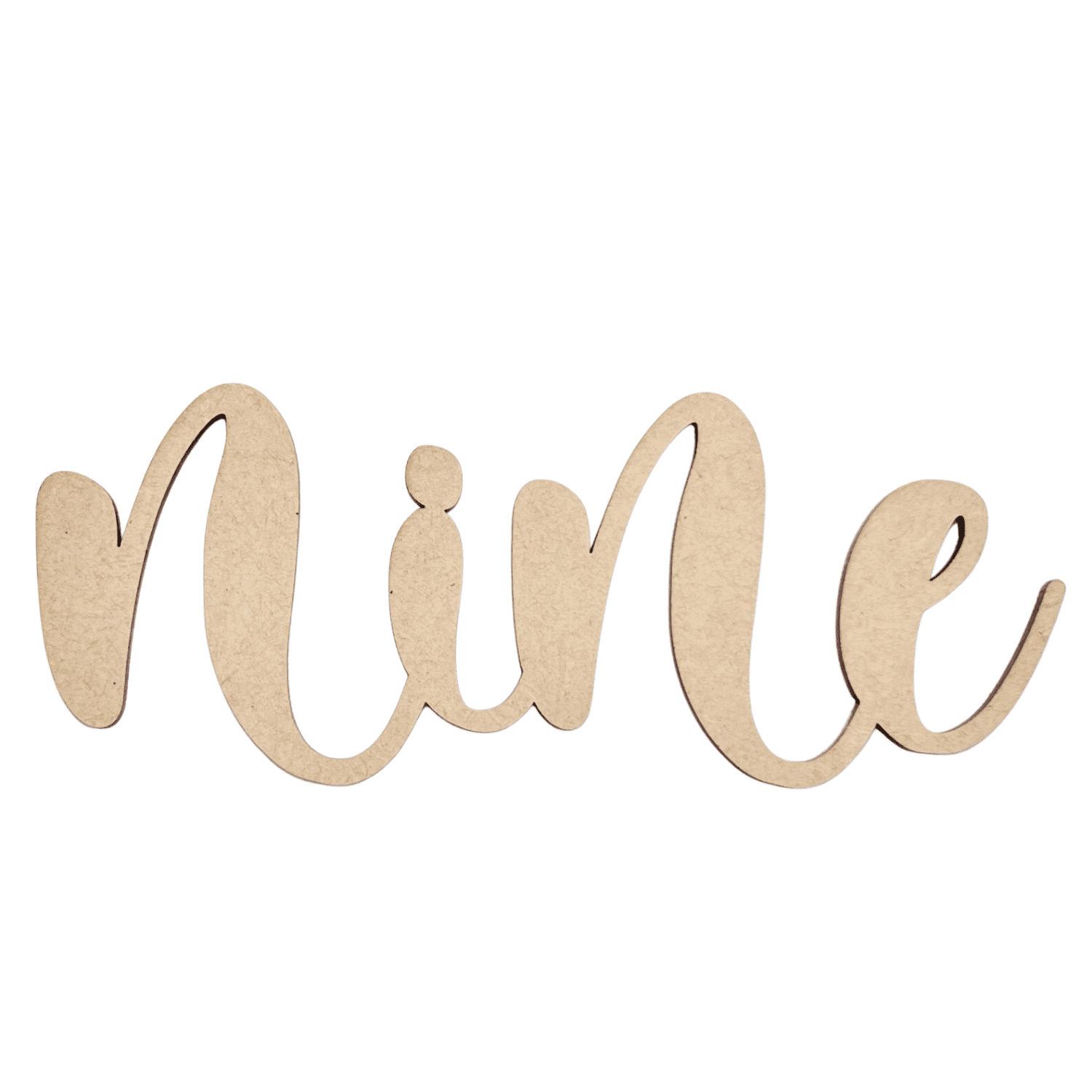 Krafty Supply Wood Number Word Nine, 8" Wide, 1/8" MDF, Wood Numbers ...