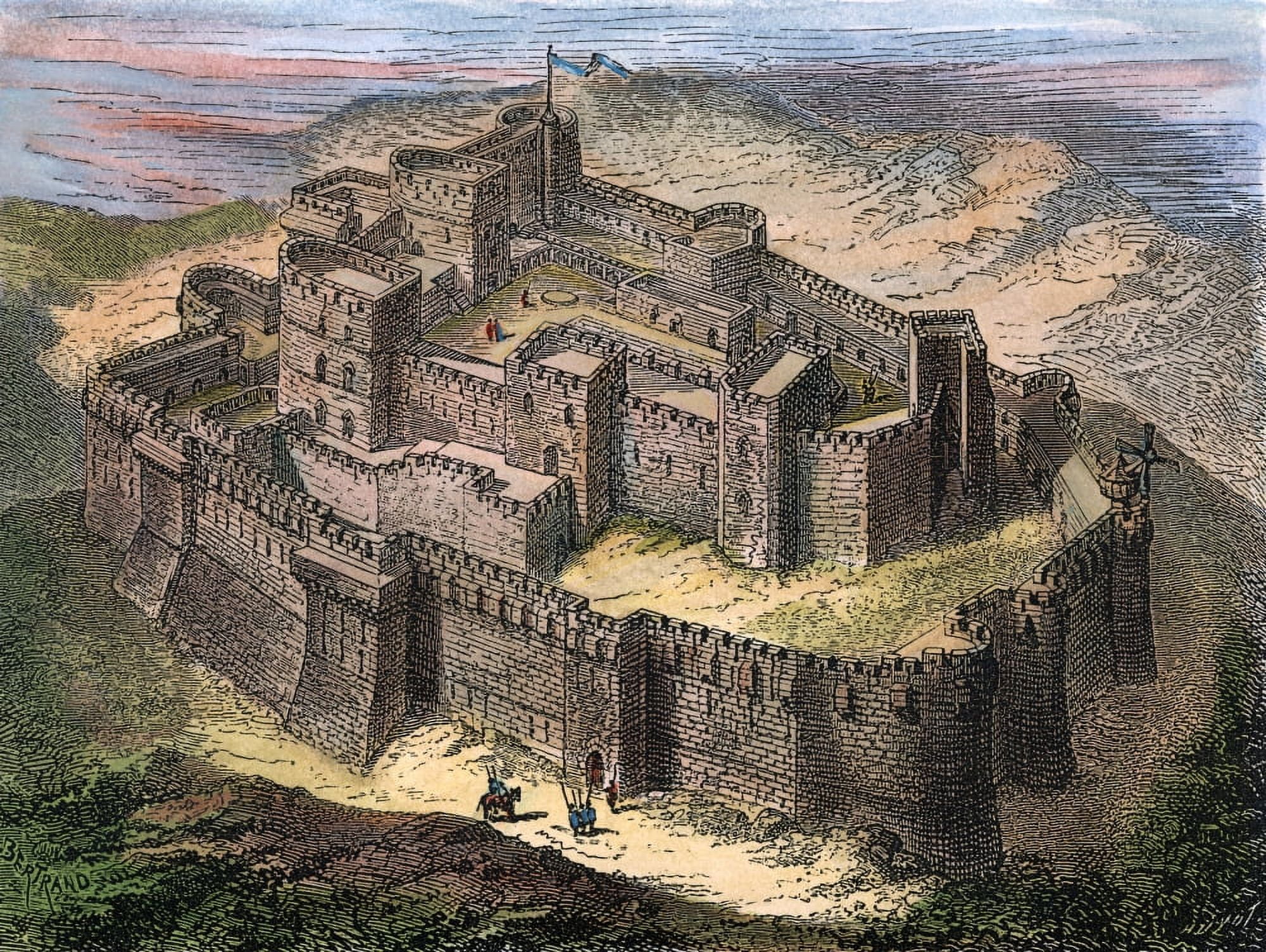 Krak Des Chevaliers. /Nthe Crusader Fortress Of The Knights Hospitalers ...