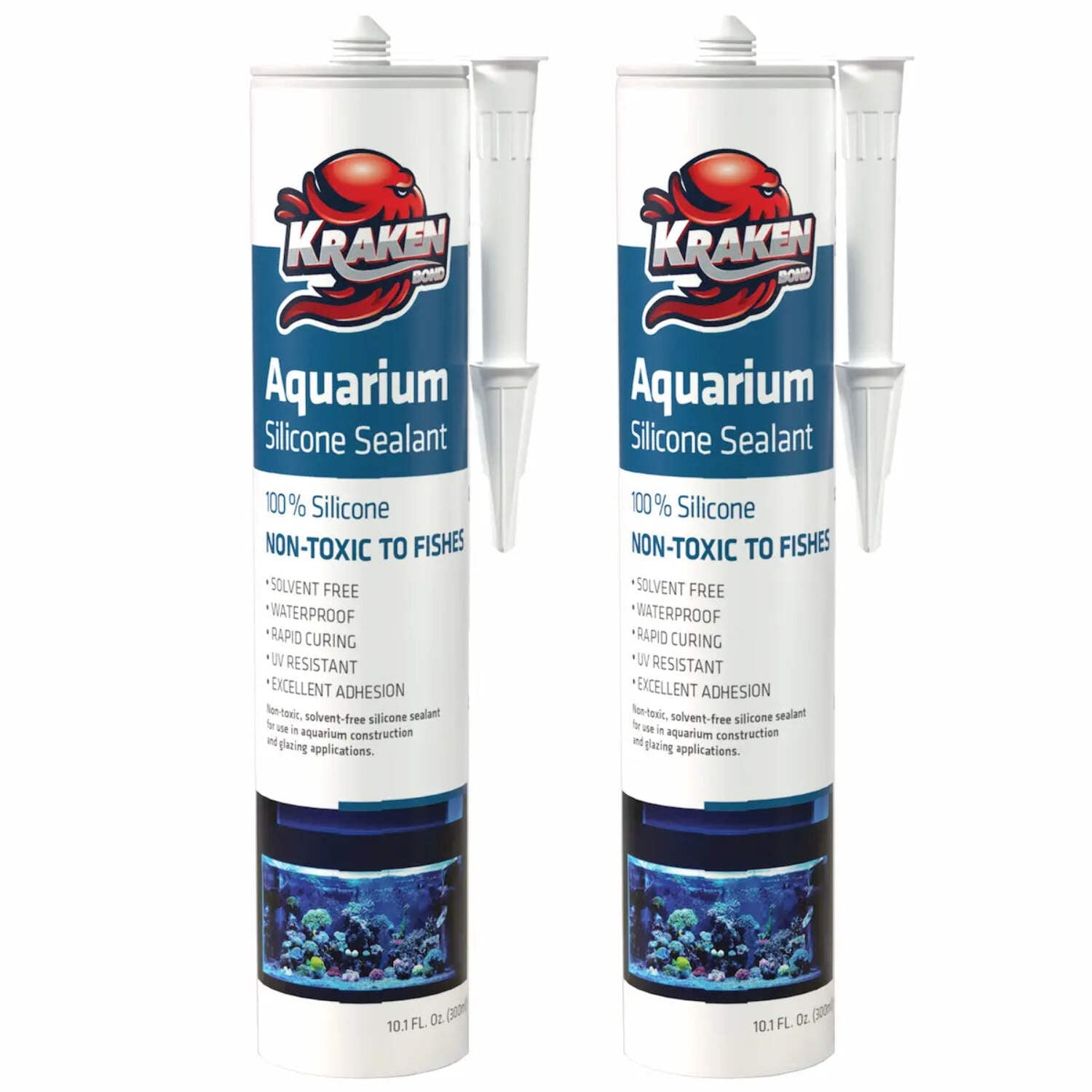 Kraken Bond Aquarium 100% Silicone Sealant - 10.1 fl oz., Black, 2 Pack - Walmart.com