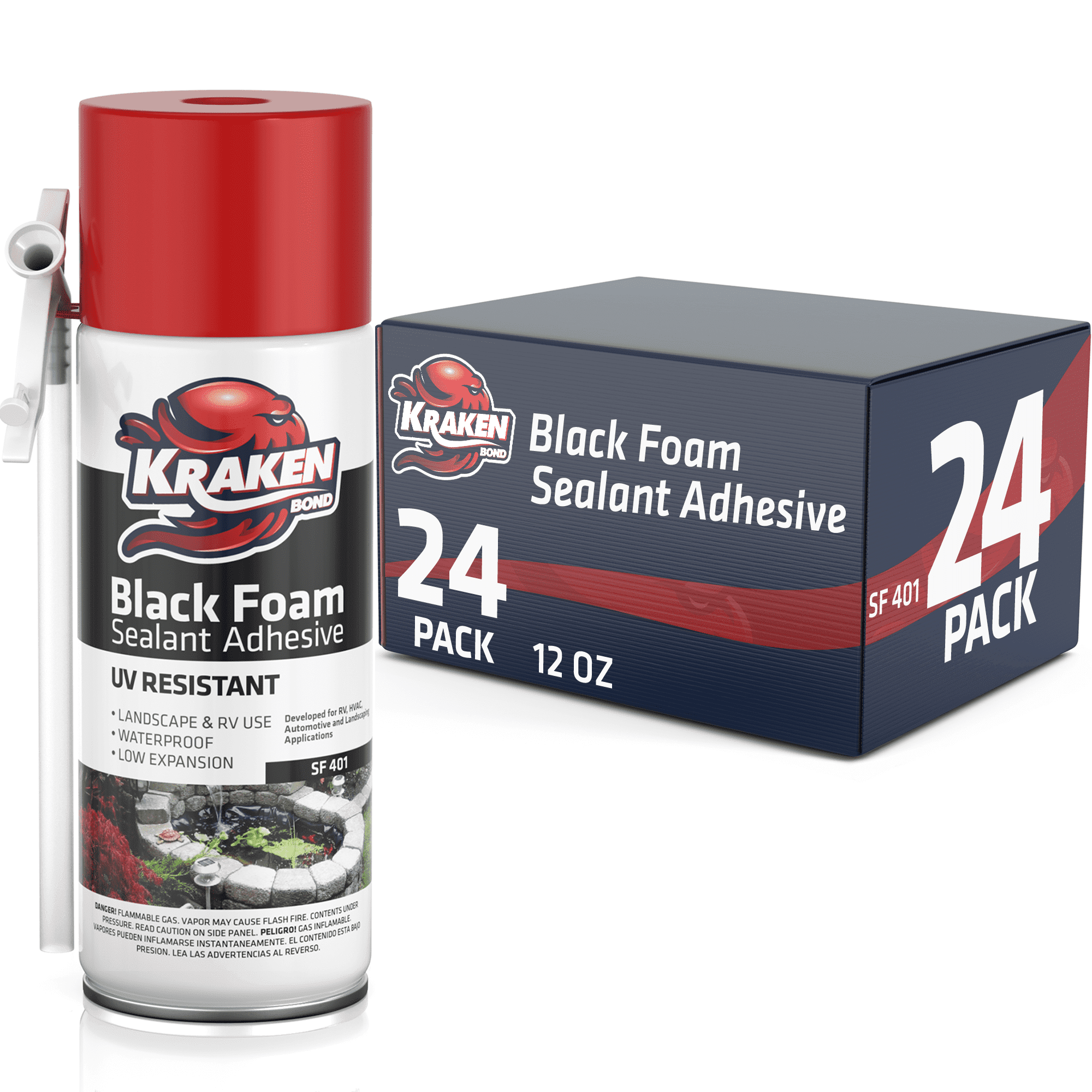Kraken Bond Black Waterfall & Landscape Foam Sealant, Expanding ...