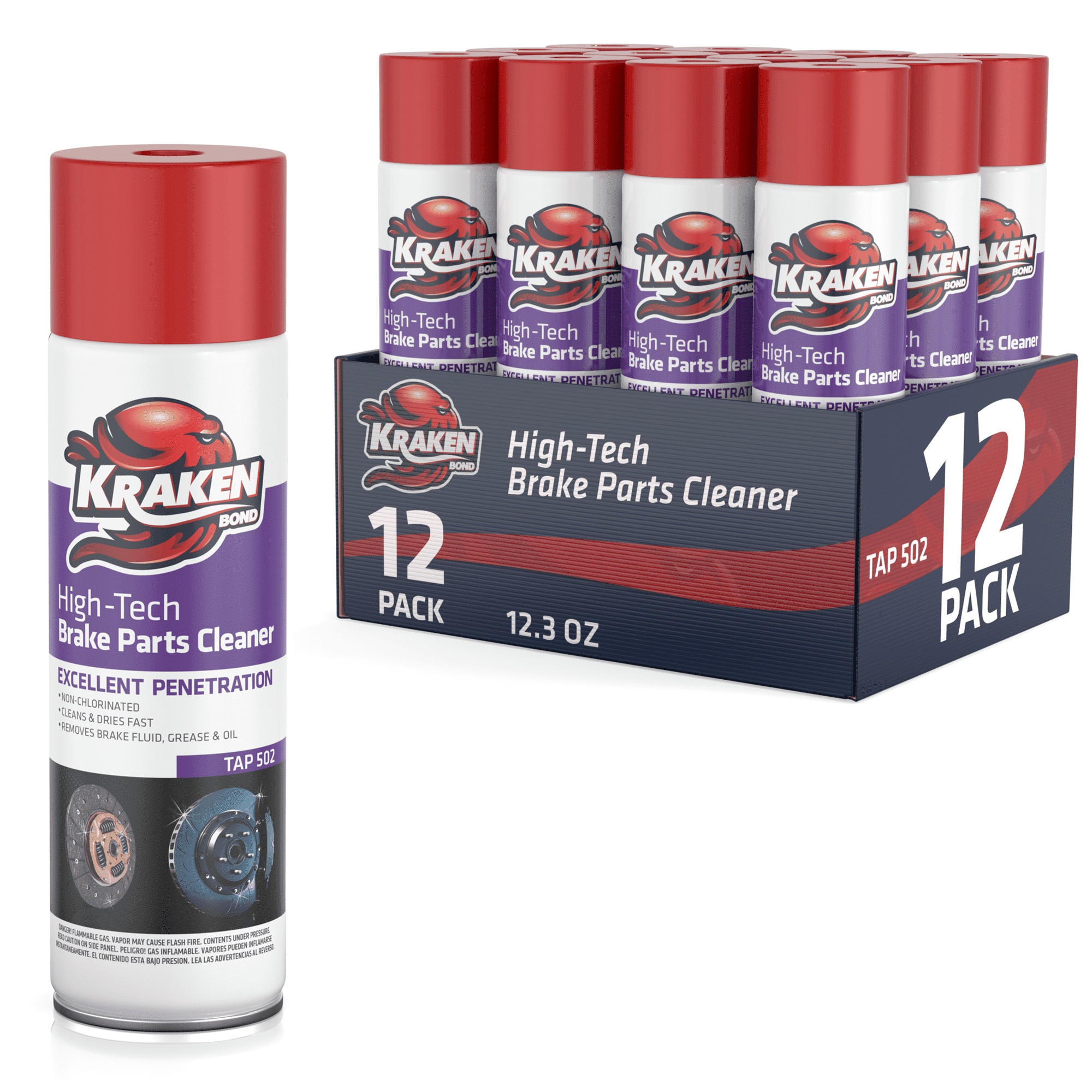 Kraken Bond Brake Clutch Cleaner - 12.3 fl oz-12 Pack - Walmart.com