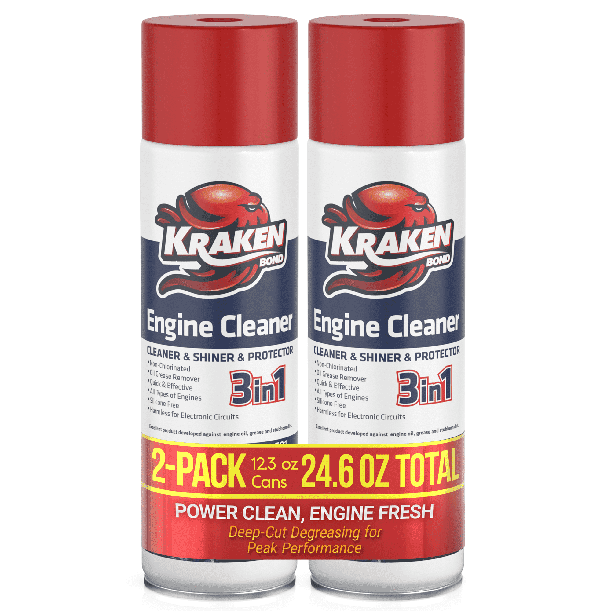 Kraken Bond Engine Cleaner & Degreaser Spray, 12.3 oz - Heavy-Duty ...