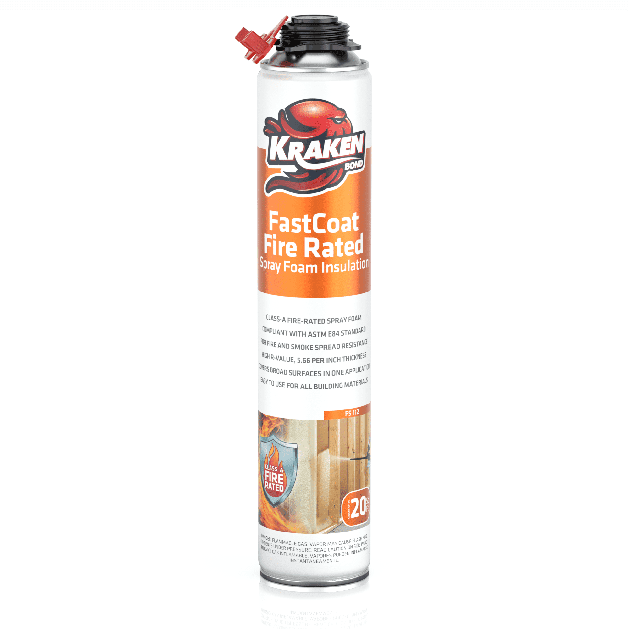 Kraken Bond Fastcoat Spray Foam Insulation, Class A Fire Rated, 20 ...