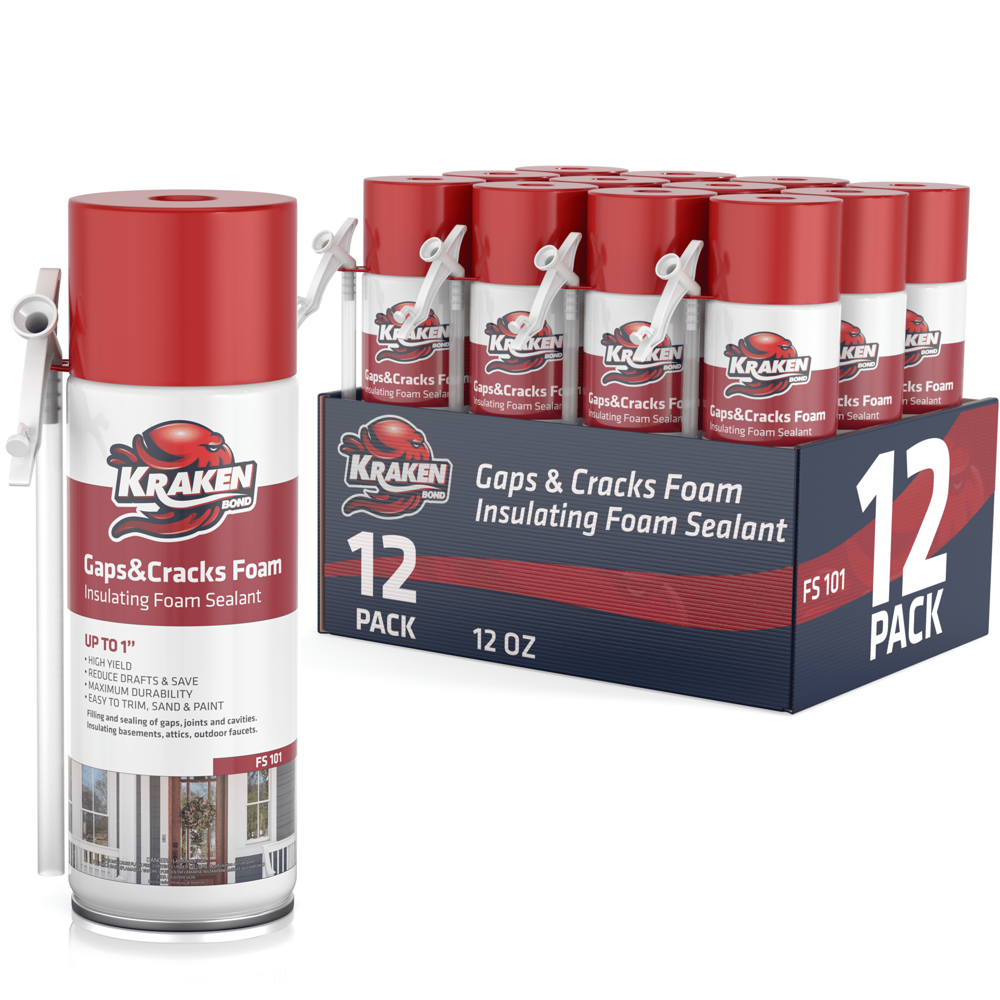 Krakenbond Expanding Insulation Filler Foam, Seal & Fill Holes, Window ...