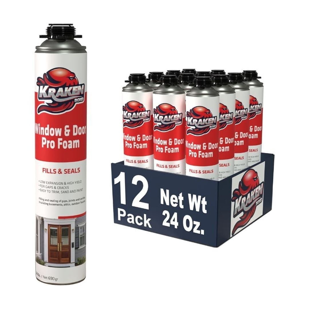 Krakenbond Expanding Insulation Foam Sealer, Hole Filler, Outdoor ...