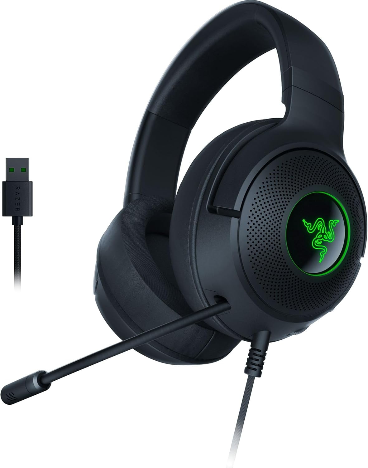 Kraken V3 X Wired USB Gaming Headset: Lightweight Build - Triforce 40mm ...