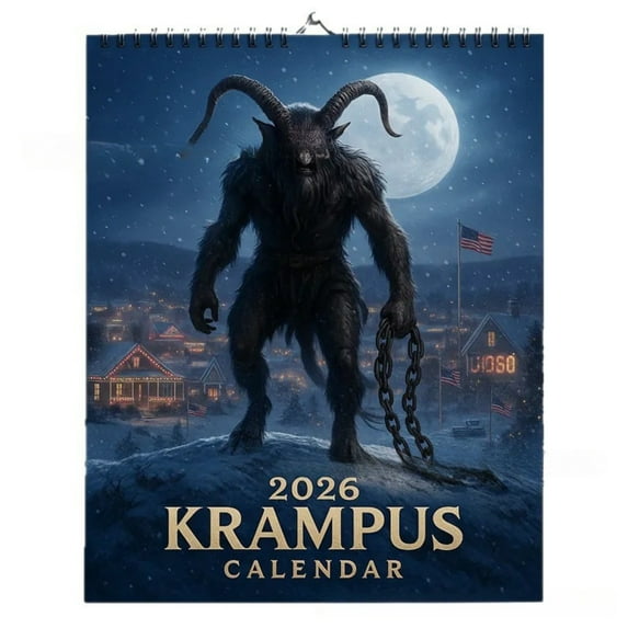 Krampus Wall Calendar 2026 12-Month Large Format Horror-Themed ...