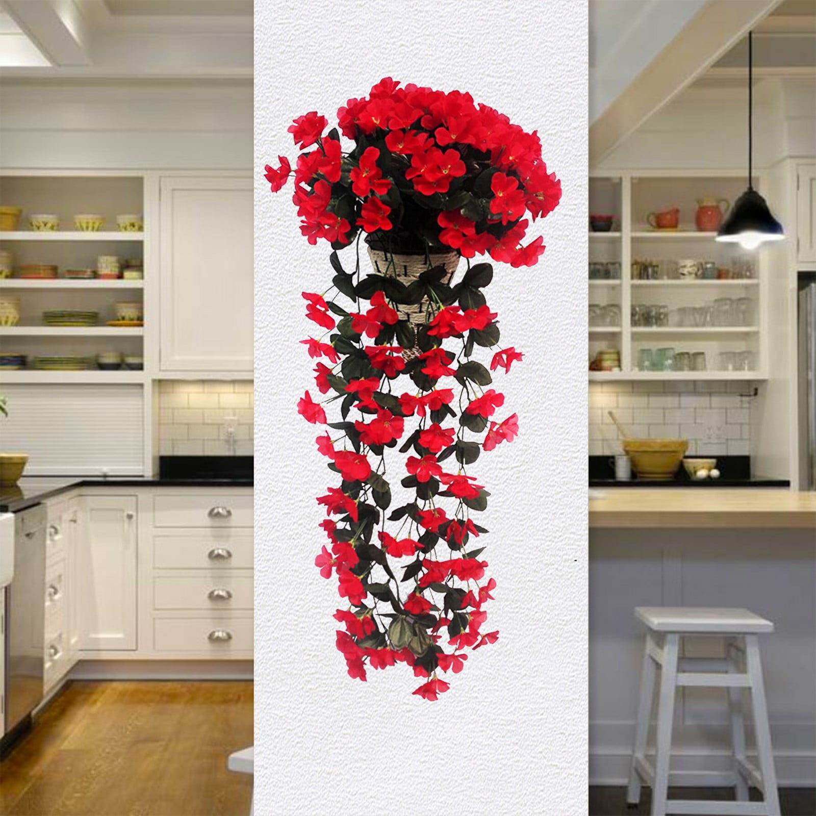 Kraoden Artificial Violet Hanging Flowers, Silk Wisteria Garland for ...