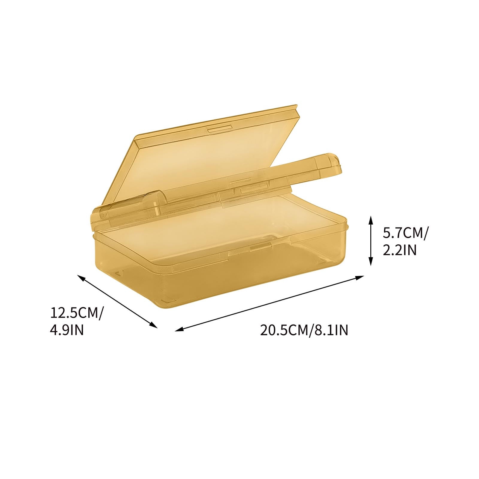 Kraoden Bilayer Plastic Pencil Box Large Capacity Pencil Boxes Clear ...