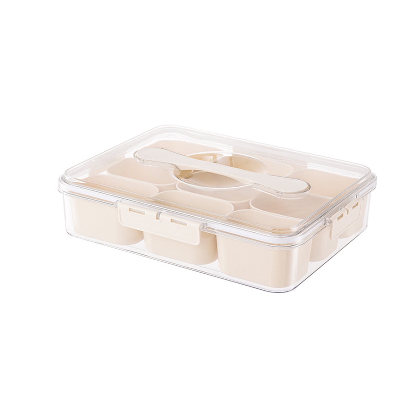 Kraoden Divided Serving Tray with Lid and Handle Snack Box Container ...