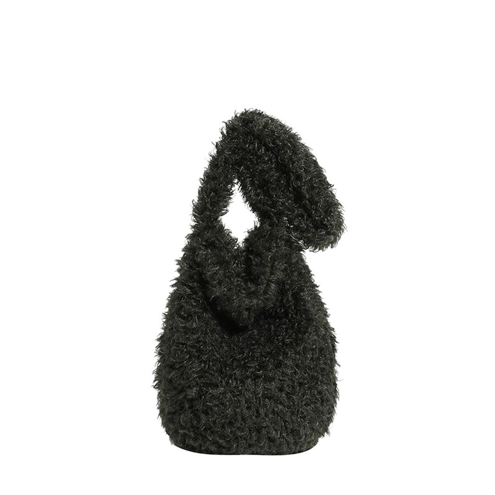 Kraoden Fuzzy Tote Bag for Women, Large Shoulder Cute Faux Purses, Soft ...