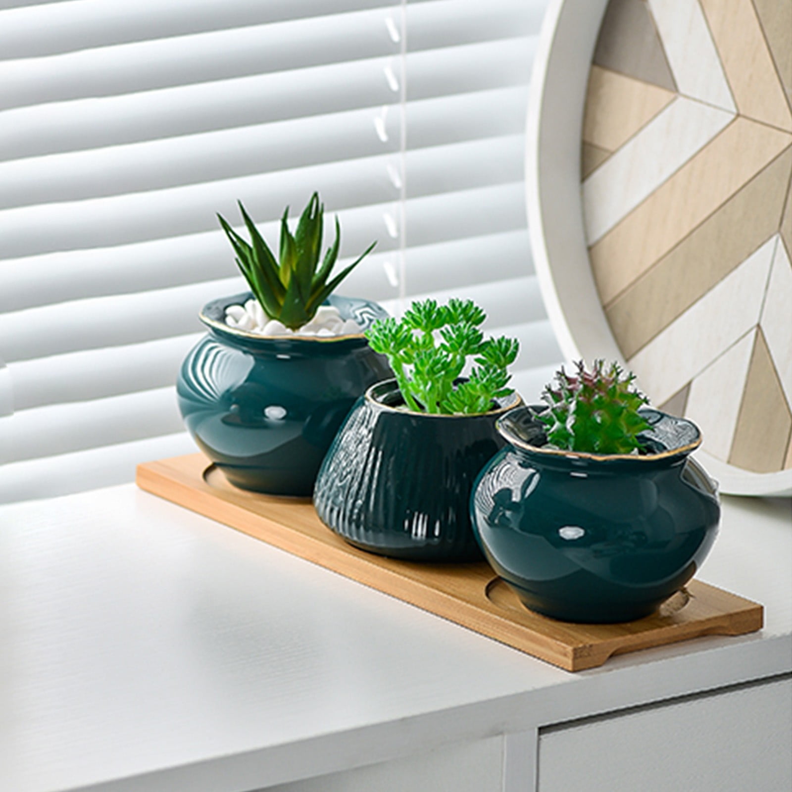 Kraoden Home Flower Pot Rack, Wooden Succulent Stand, Decorative Plant ...