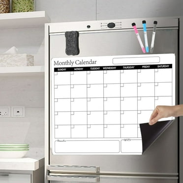 Large Dry-Erase Magnetic Weekly Calendar + Free Bonus: 3 Grocery/to-Do ...