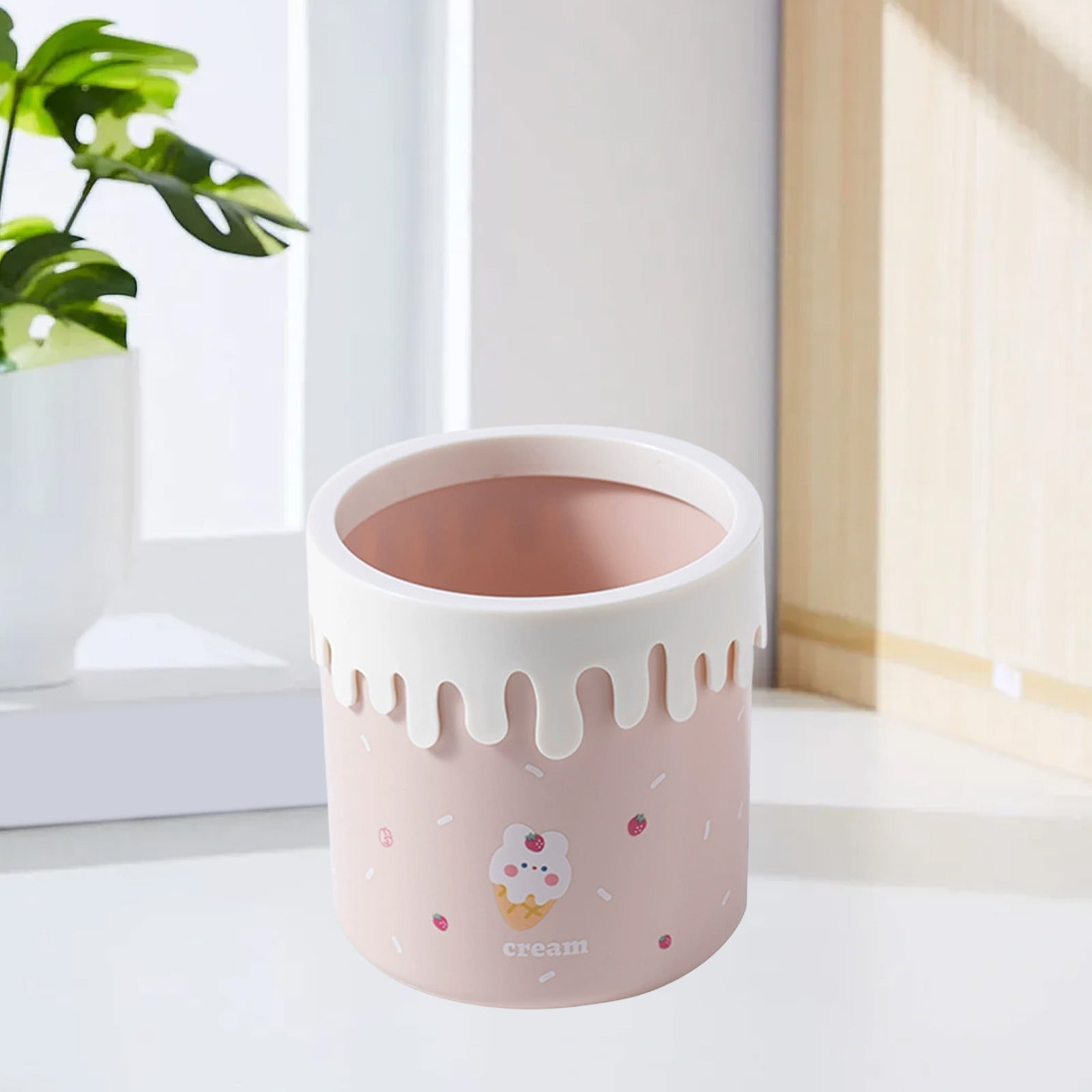 Kraoden Mini Desktop Trash Can, Small Plastic Waste Bin for Home Office ...