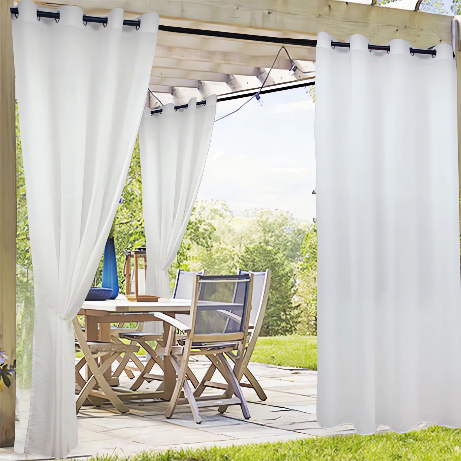 Kraoden Outdoor Waterproof Window Screen Curtain for Terrace Pavilion ...