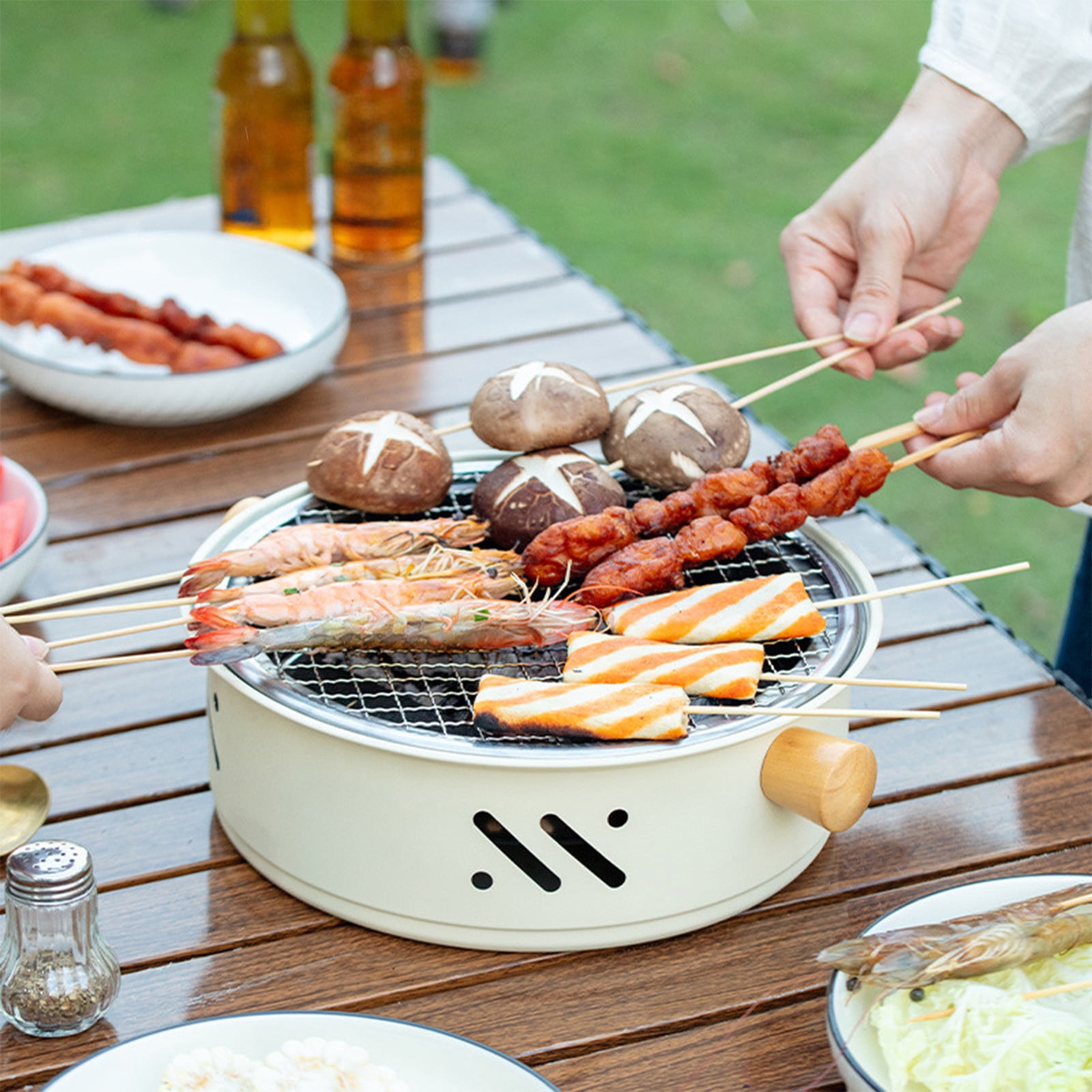 Kraoden Portable Charcoal Grill Set for Outdoor Barbecue Compact ...