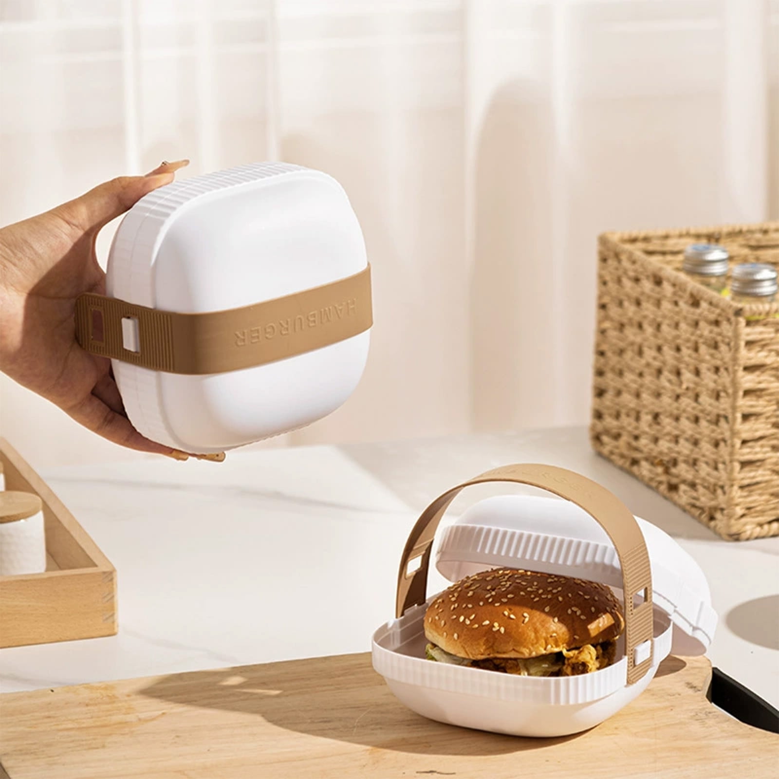 Kraoden Portable Handheld Bento Box, Sandwich Organizer & Food Storage ...