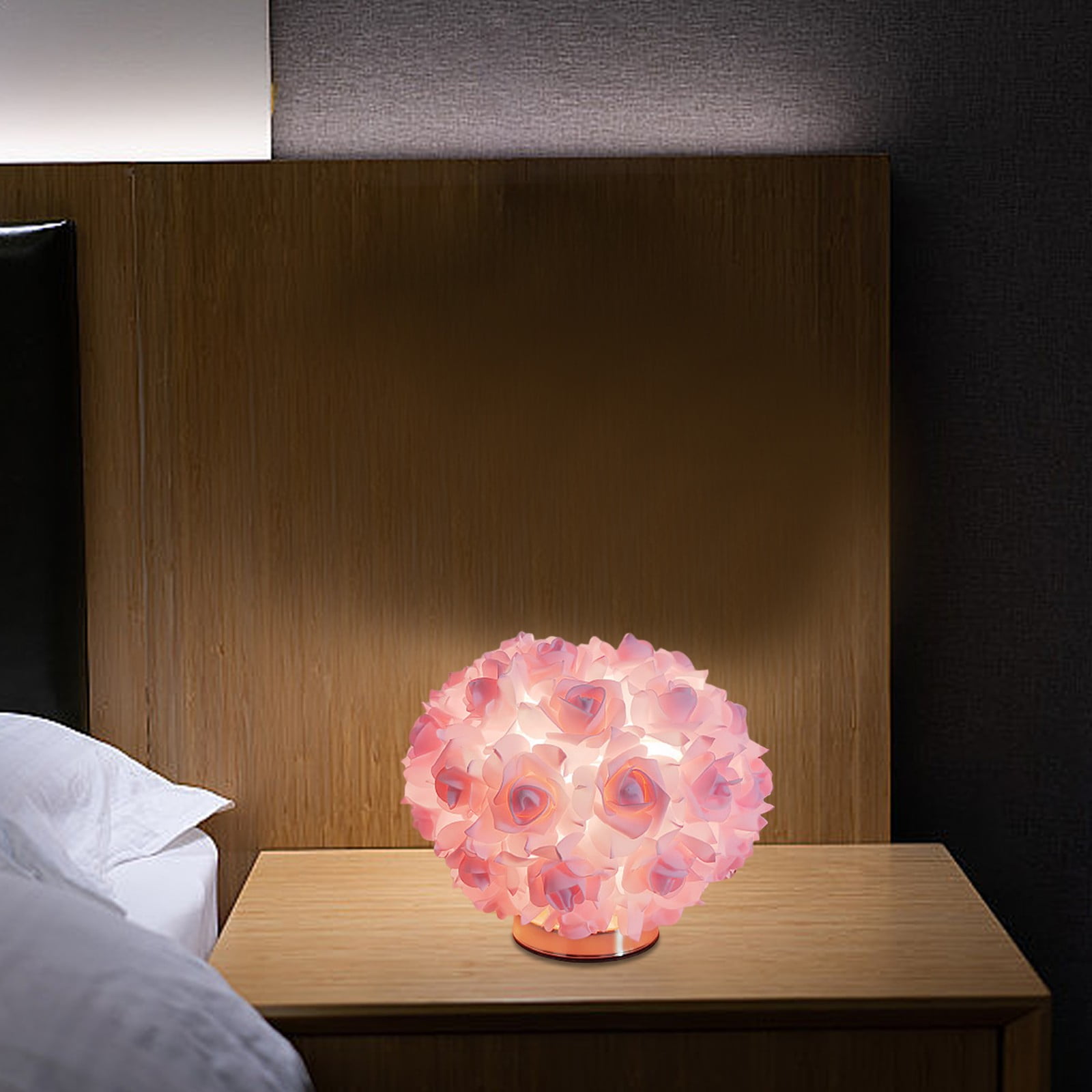 Kraoden Romantic Rose Table Lamp Wedding Decor Elegant Gold Bedside ...