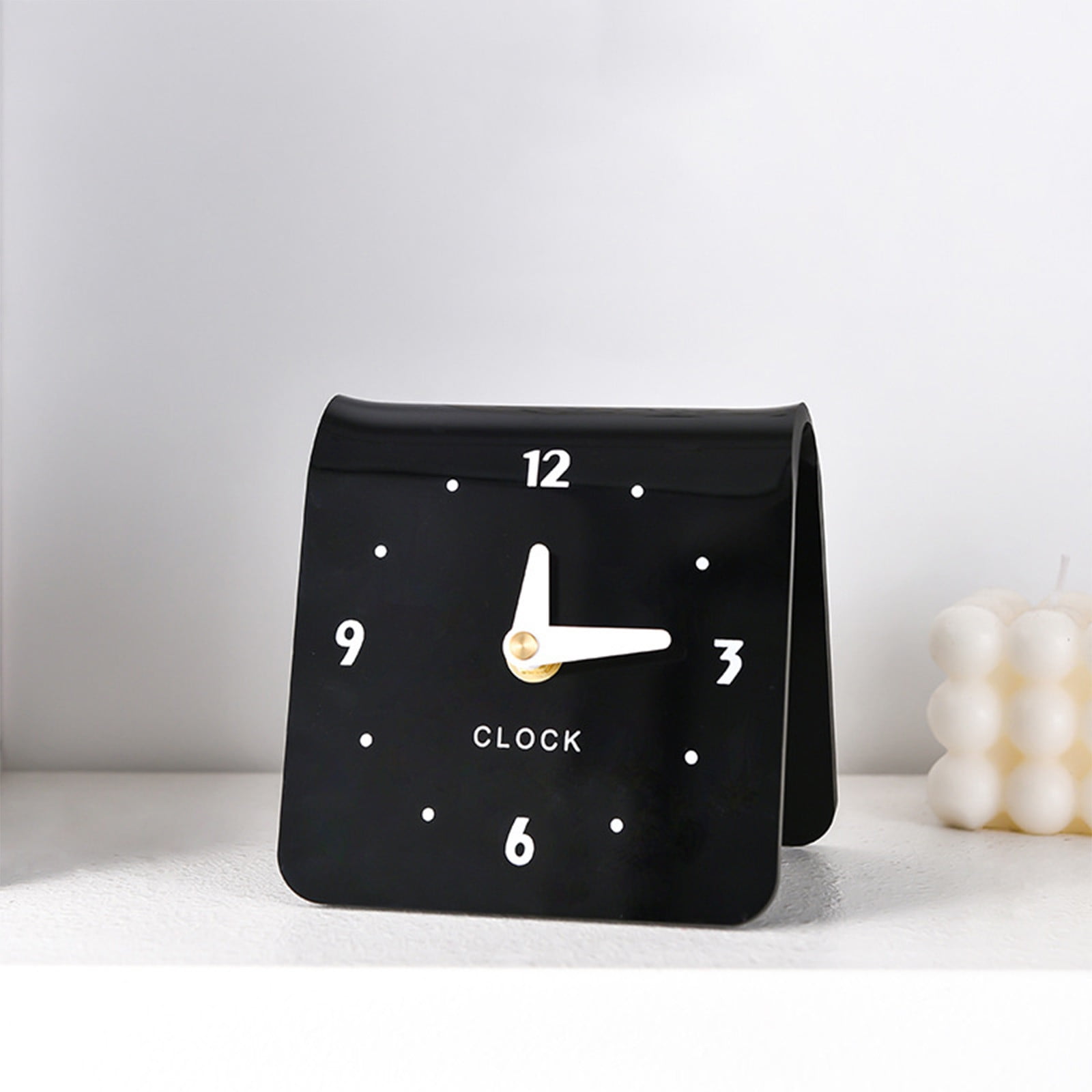 Kraoden Small Desktop Clock Decorative Ornament Modern Easy Tabletop ...