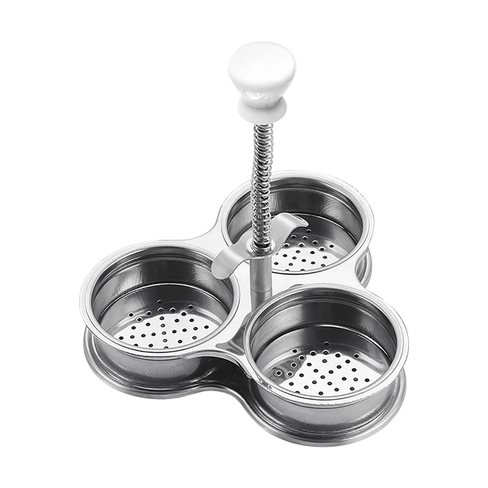 Kraoden Stainless Steel Egg Poacher, Perfect Poached Egg Maker, Round ...