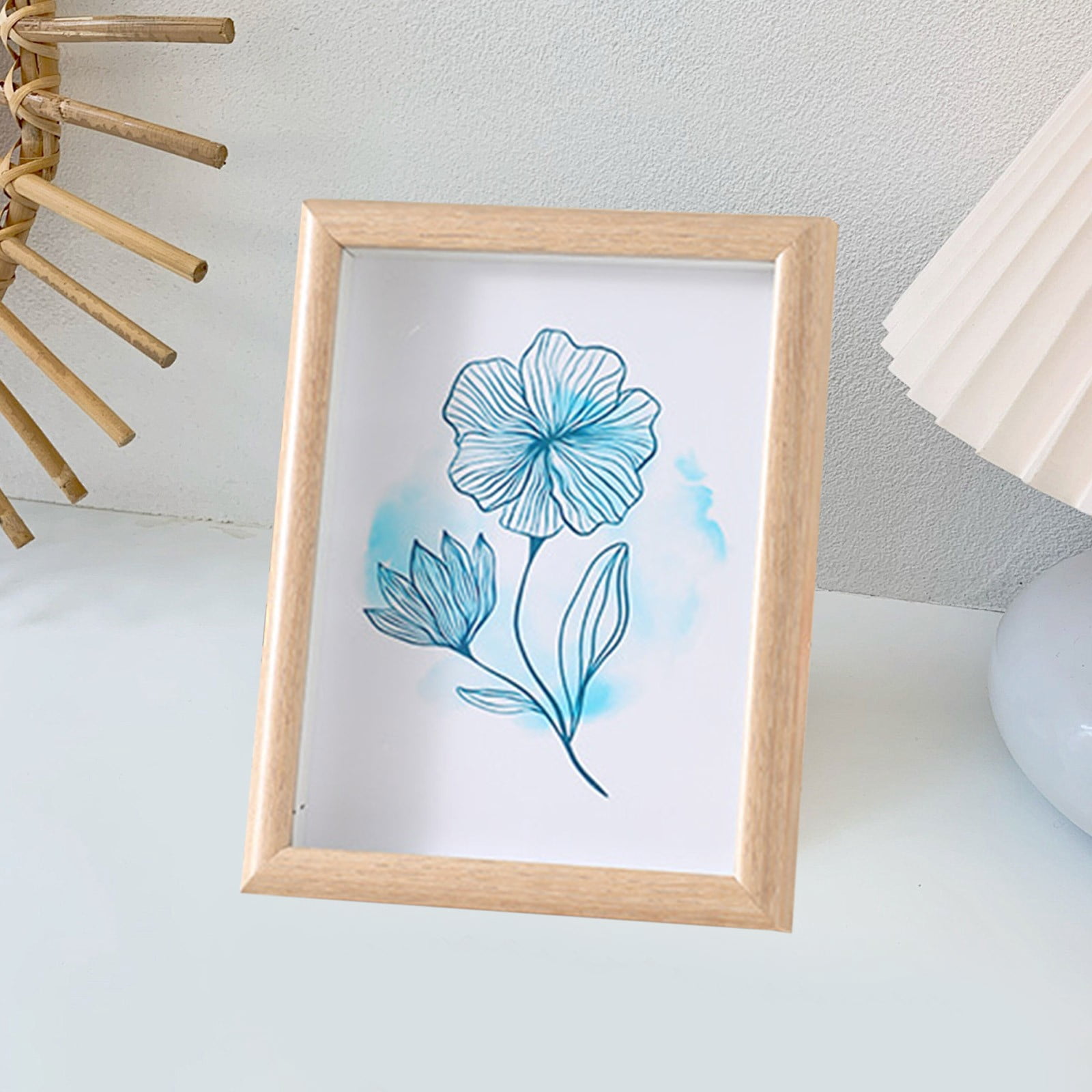 Kraoden Woodgrain Picture Frame, Desktop & Wall Display Stand for ...
