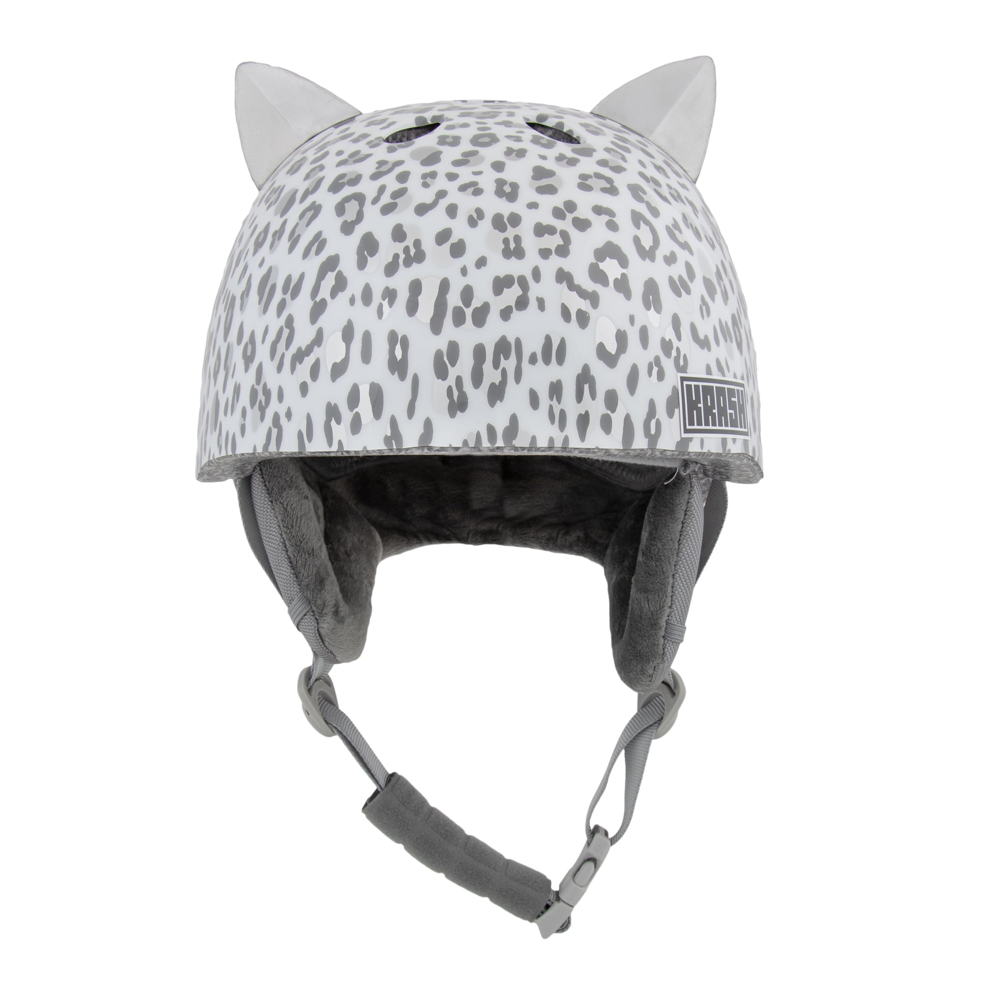 Krash! Kids Snow Leopard Helmet, Youth 8+ (54-58cm) with 3D Ears and ...