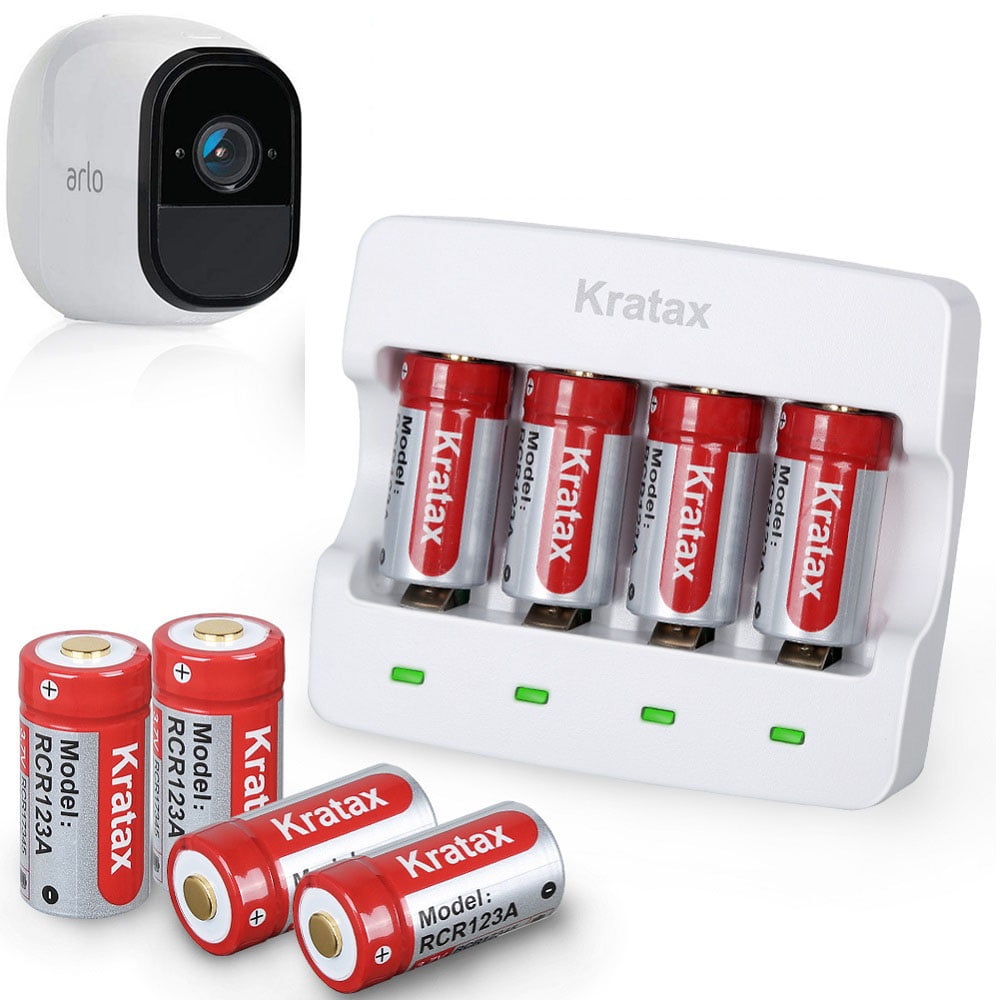 Kratax 8-Pack 700mAh Lithium-ion Rechargeable RCR123A Batteries with ...