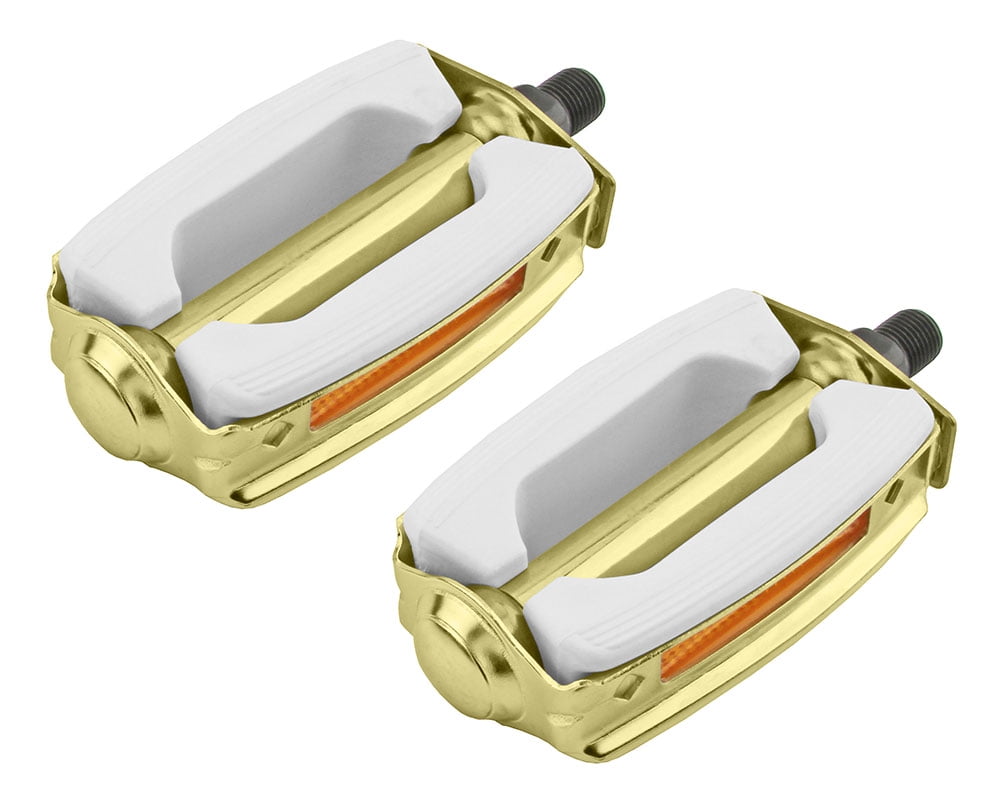 Krate Rubber Pedals 1/2 White/Gold. - Walmart.com